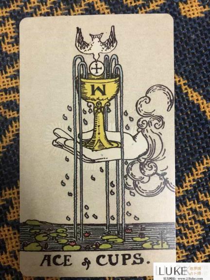 塔罗牌_圣杯首牌ACE正位_圣杯首牌ACE逆位解读-塔罗牌占卜师Luke
