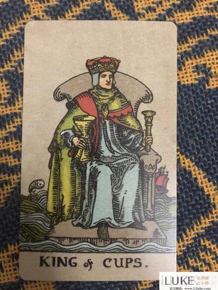 塔罗牌:圣杯国王正位|逆位牌面牌义爱情|事业解析【详细】-塔罗牌占卜师Luke